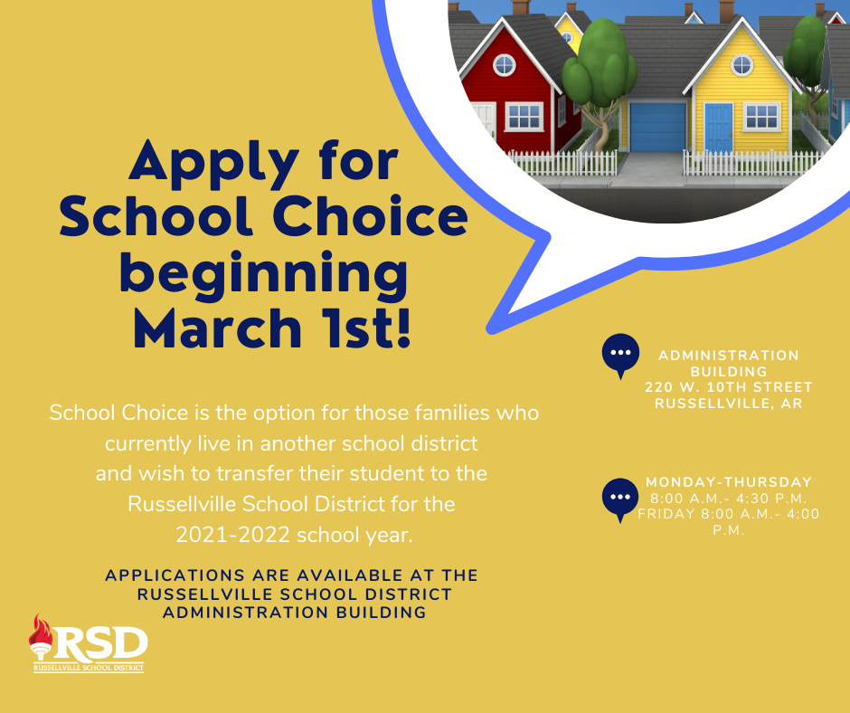 school choice applications available! | Russellville Middle School